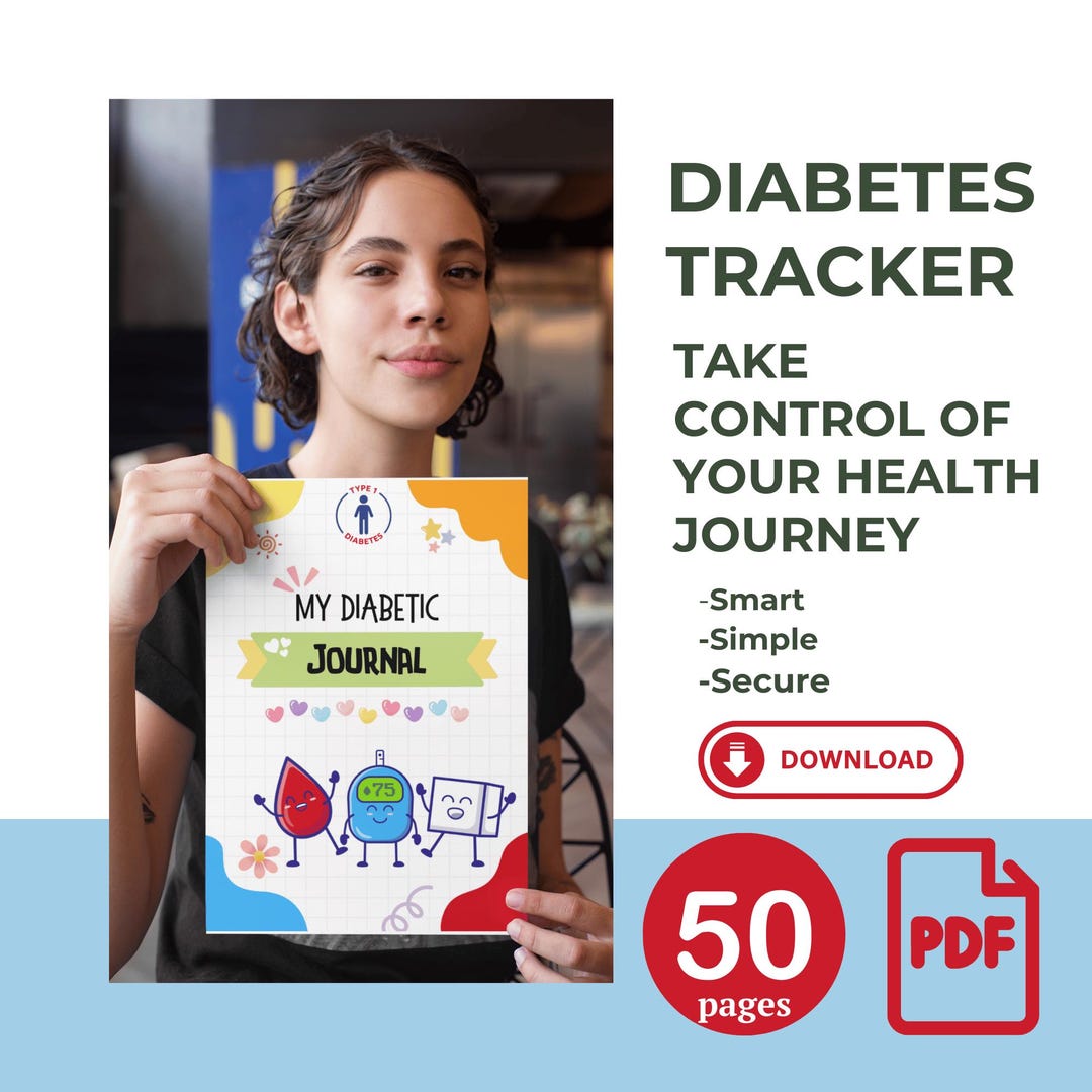 Diabetes Journal, Blood Sugar Tracker, Diabetic Food Journal, Blood ...