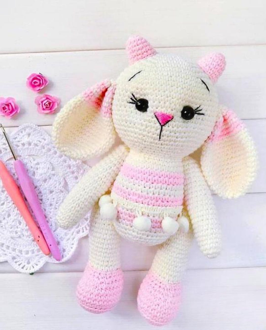 Crochet Bunny Pattern / Stuffed Bunny / Crochet Animals / Amigurumi ...