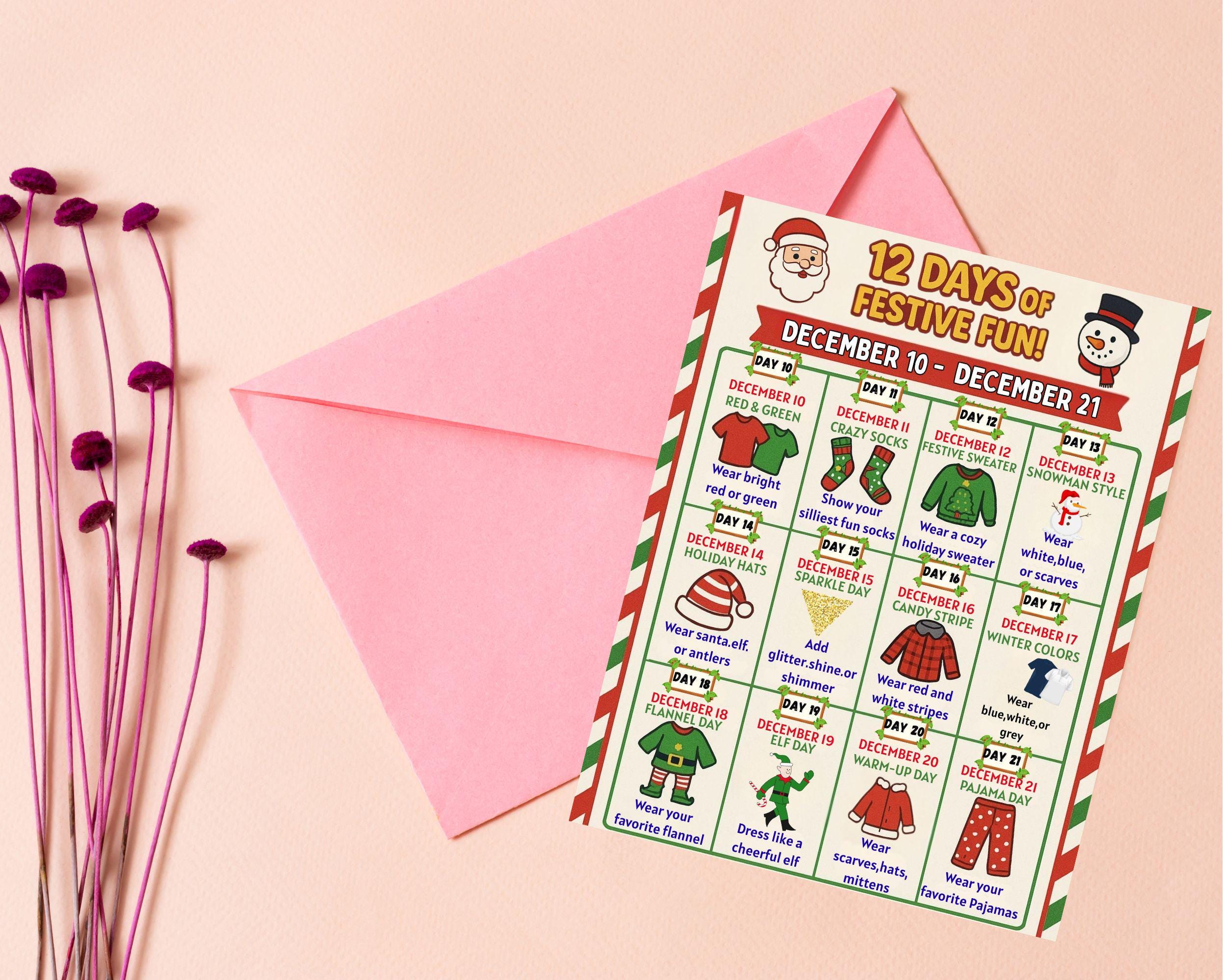 Christmas Dress up Days Flyer, School Spirit Week, 8.5x11 (digital ...