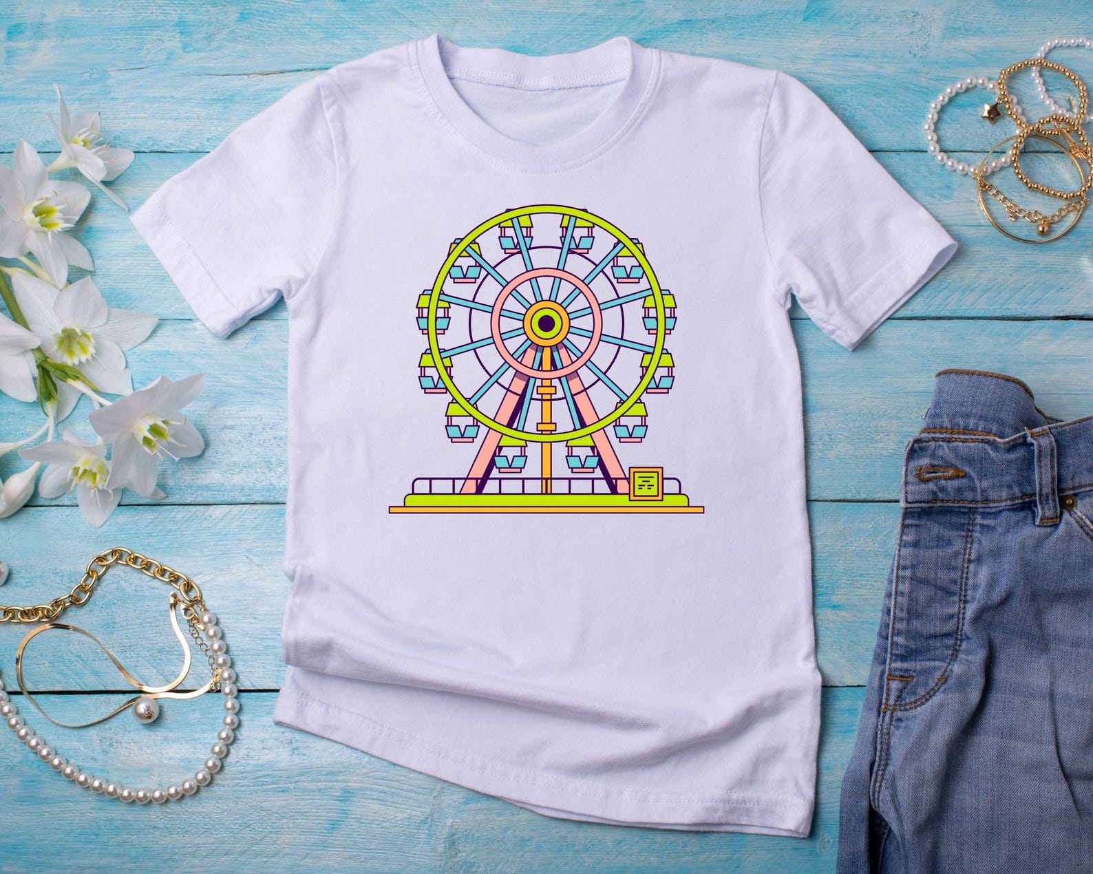 Ferris Wheel SVG Bundle, Ferris Wheel Dxf, Ferris Wheel Png, Ferris ...