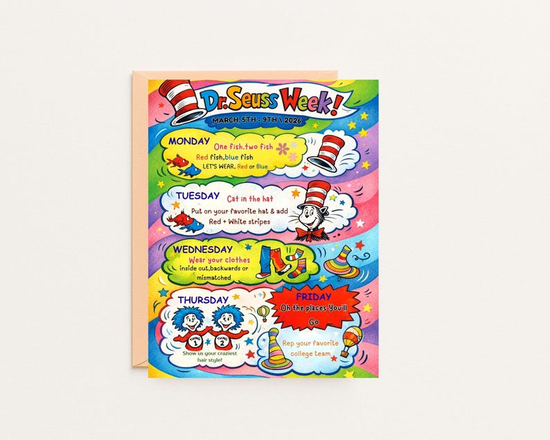 Editable Dr. Seuss Template | School Reading Flyer | Printable ...