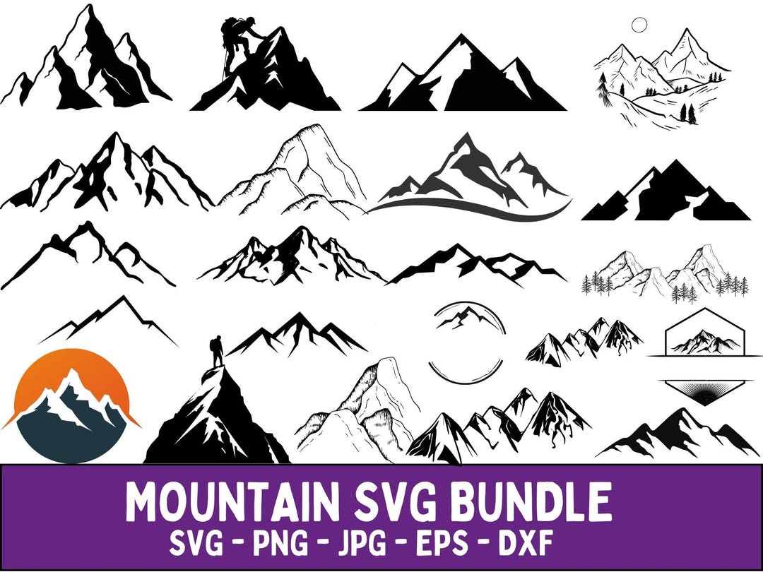 Mountain Svg Bundle, Trees Svg, Forest Svg, Forest Tree Svg, Mountain ...