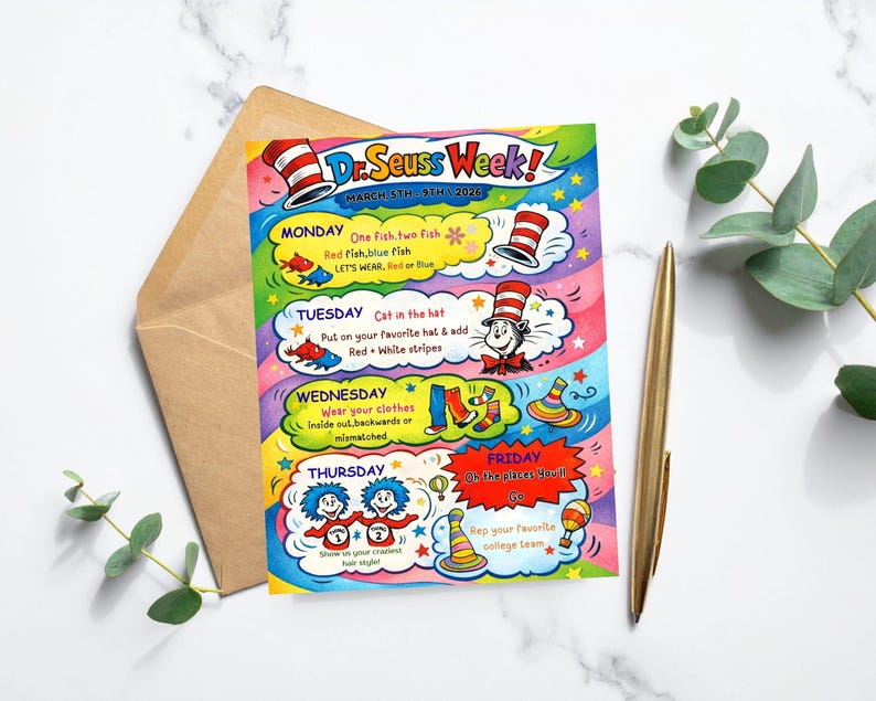 Editable Dr. Seuss Template | School Reading Flyer | Printable ...