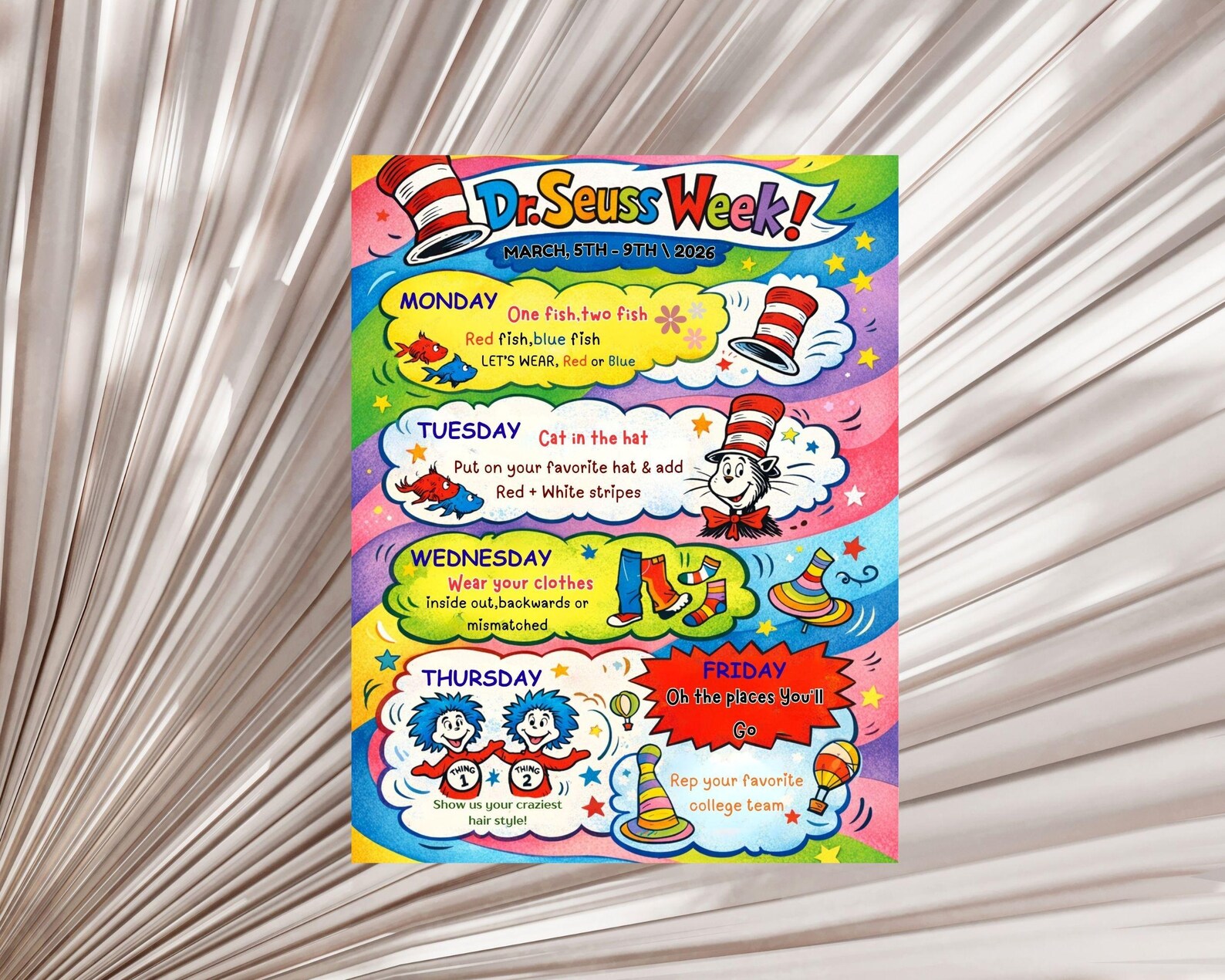 Editable Dr. Seuss Template | School Reading Flyer | Printable ...