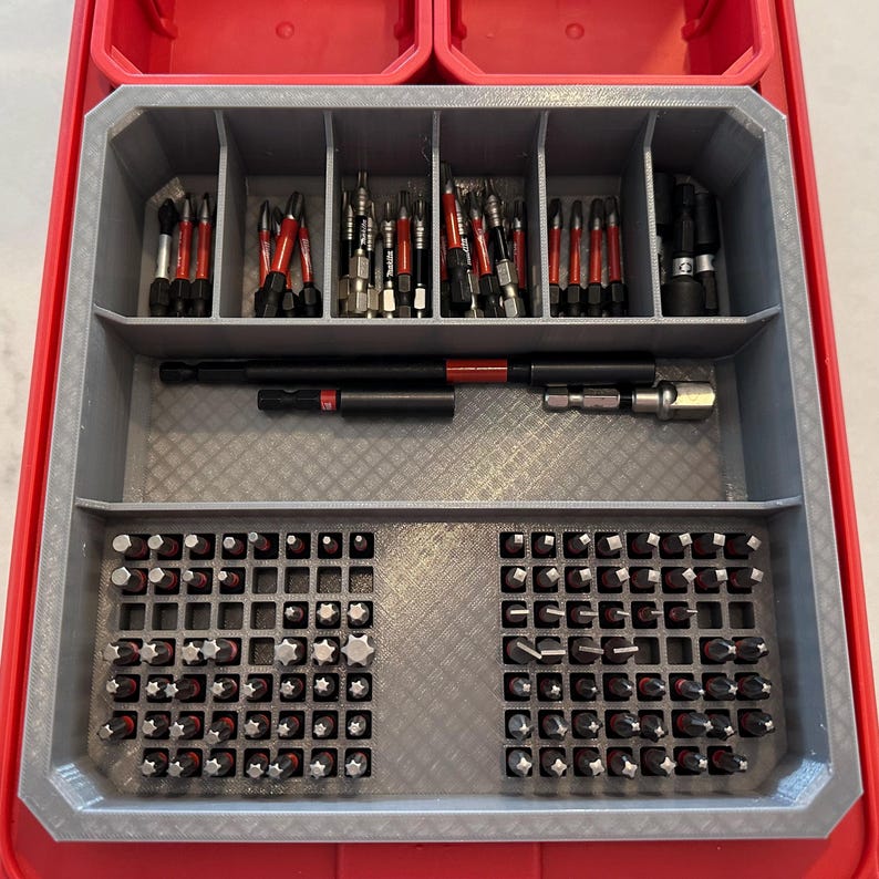Impact Bit Organizer Designed for Milwaukee Packout Low Profile ...