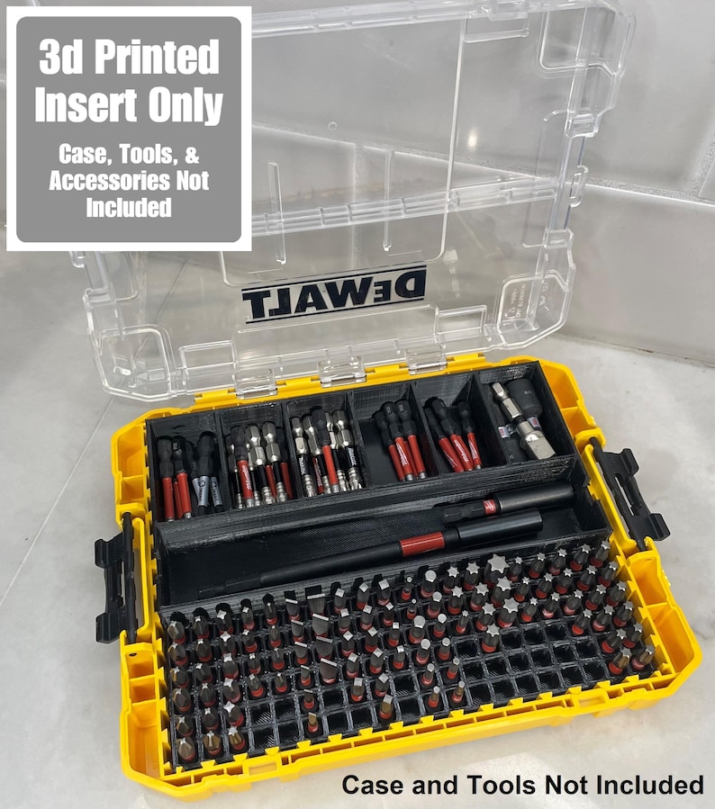 Impact Bit Organizer Designed for Dewalt Medium Toughcase Organizer (7 ...