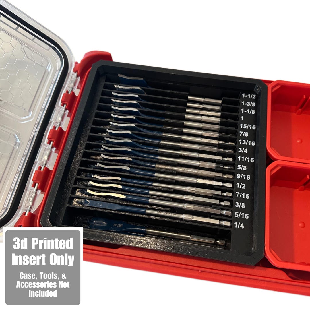 Bosch Daredevil Spade Drill Bit Holder Insert for Milwaukee PACKOUT Low ...