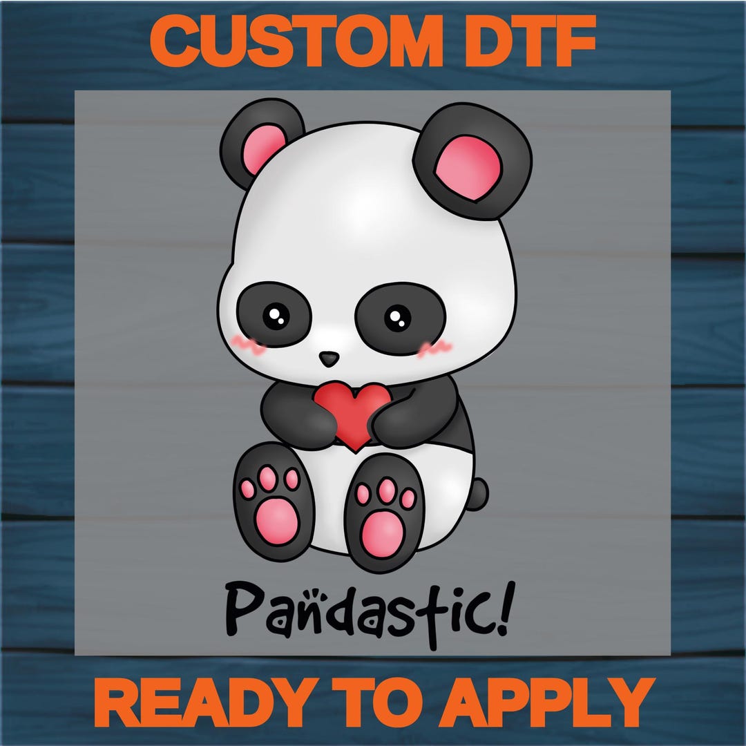 Pandastic DTF Heat Transfer: Funny Panda Design, Ready to Apply - Etsy