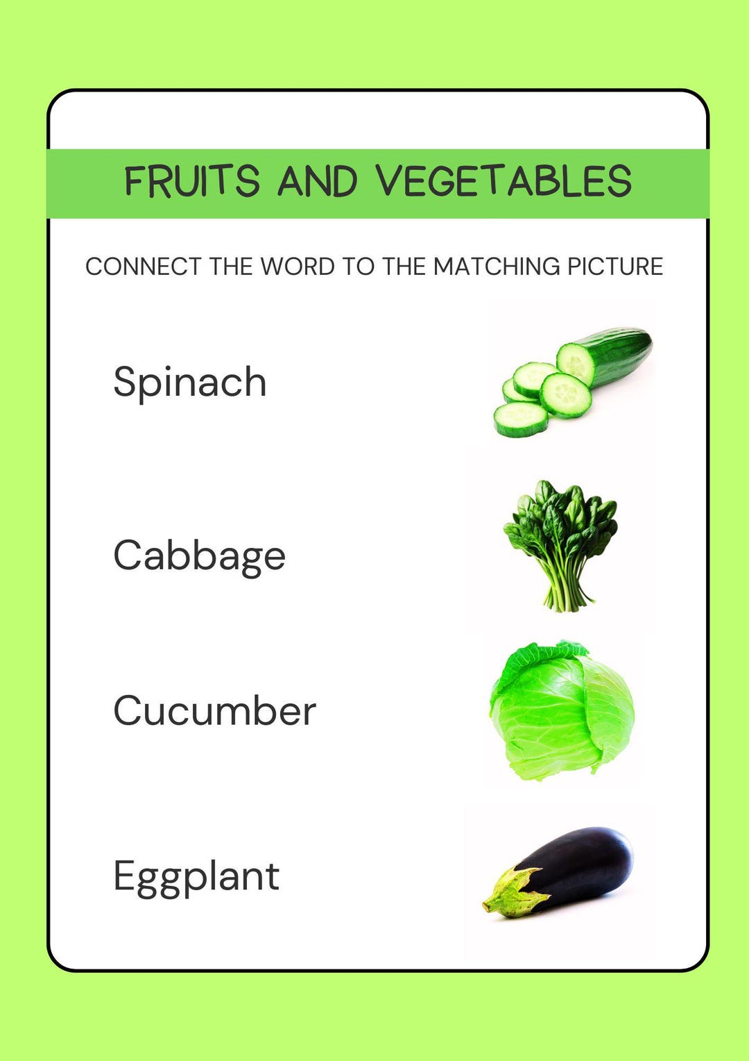 Fruits, Vegetables, Worksheet, Learnings, Kids, Adults, School ...