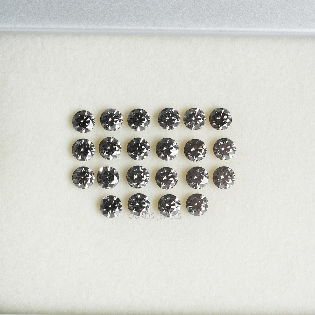 Round Cut Black Lab Grown Diamond, Loose Diamond for Wedding Band, CVD ...