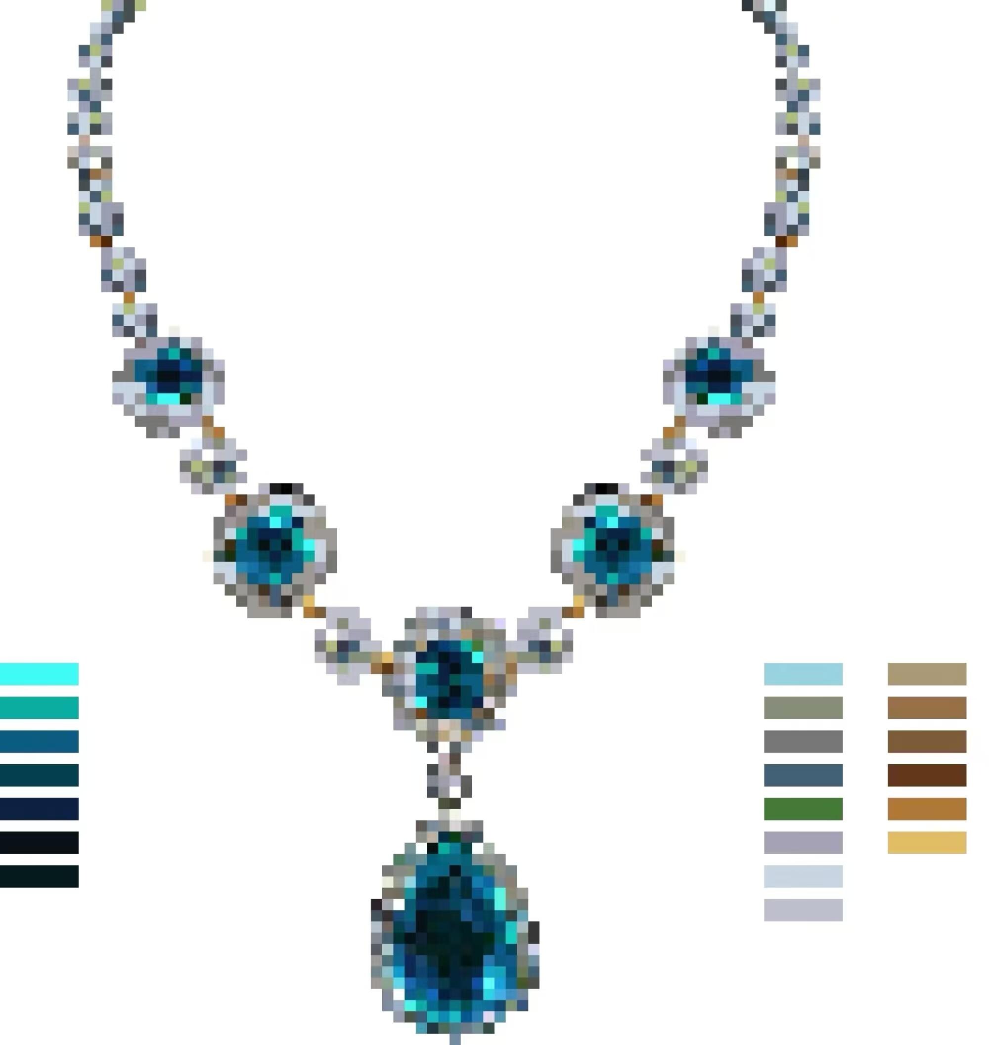 Perler Purple Gem Necklace, Pixel Necklace, Pixel Gem, Rave Perler ...