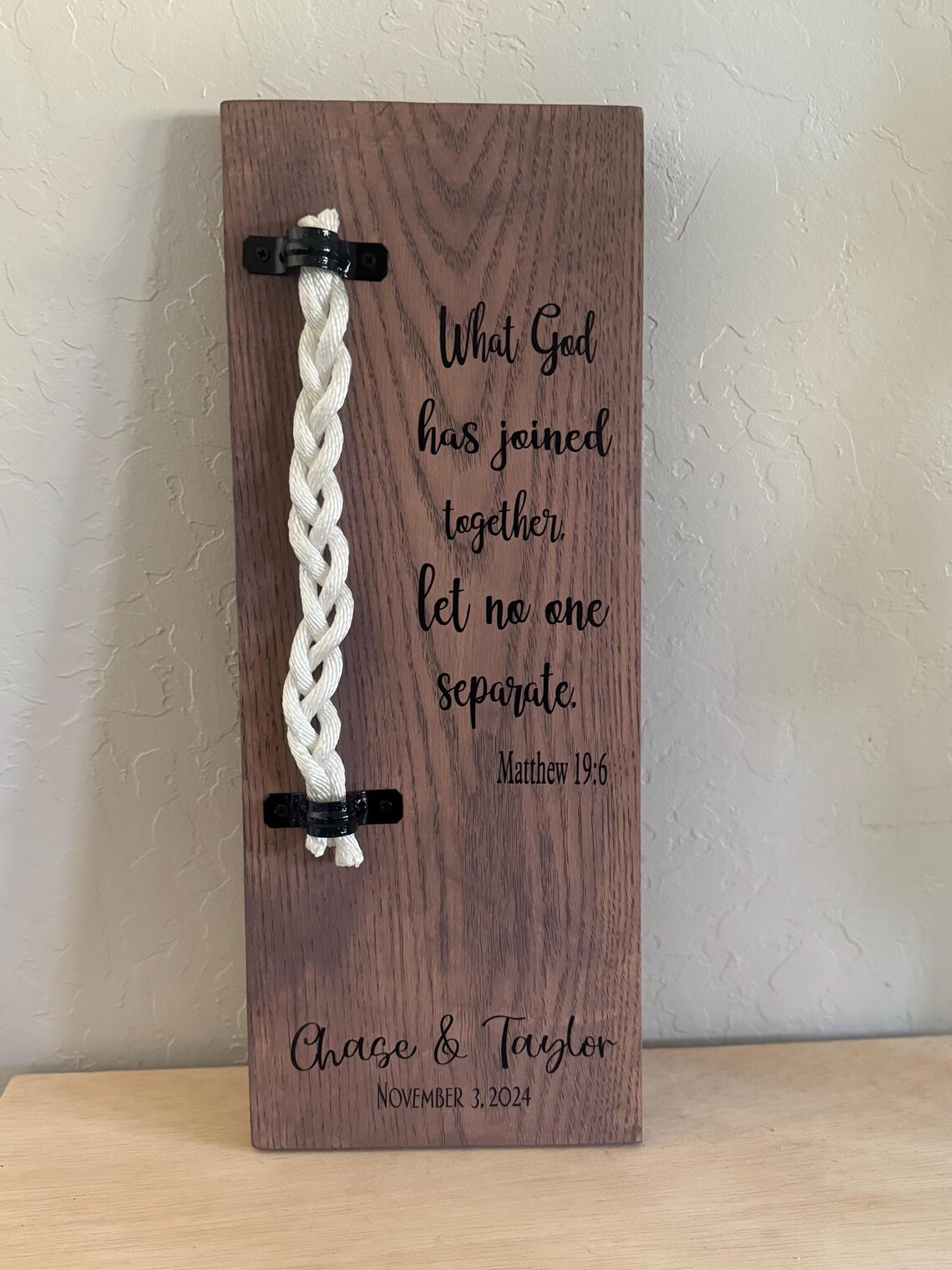 A Cord of Three Strands Wedding Sign. What God Joined Together. - Etsy