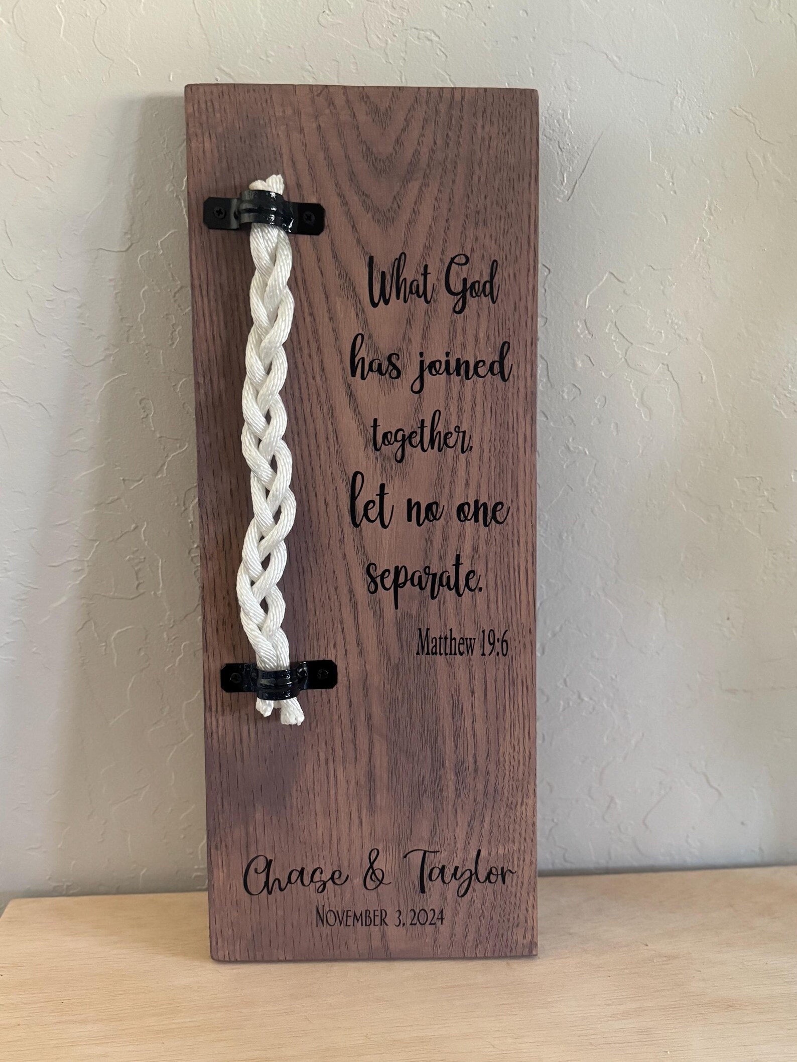 A Cord of Three Strands Wedding Sign. What God Joined Together. - Etsy