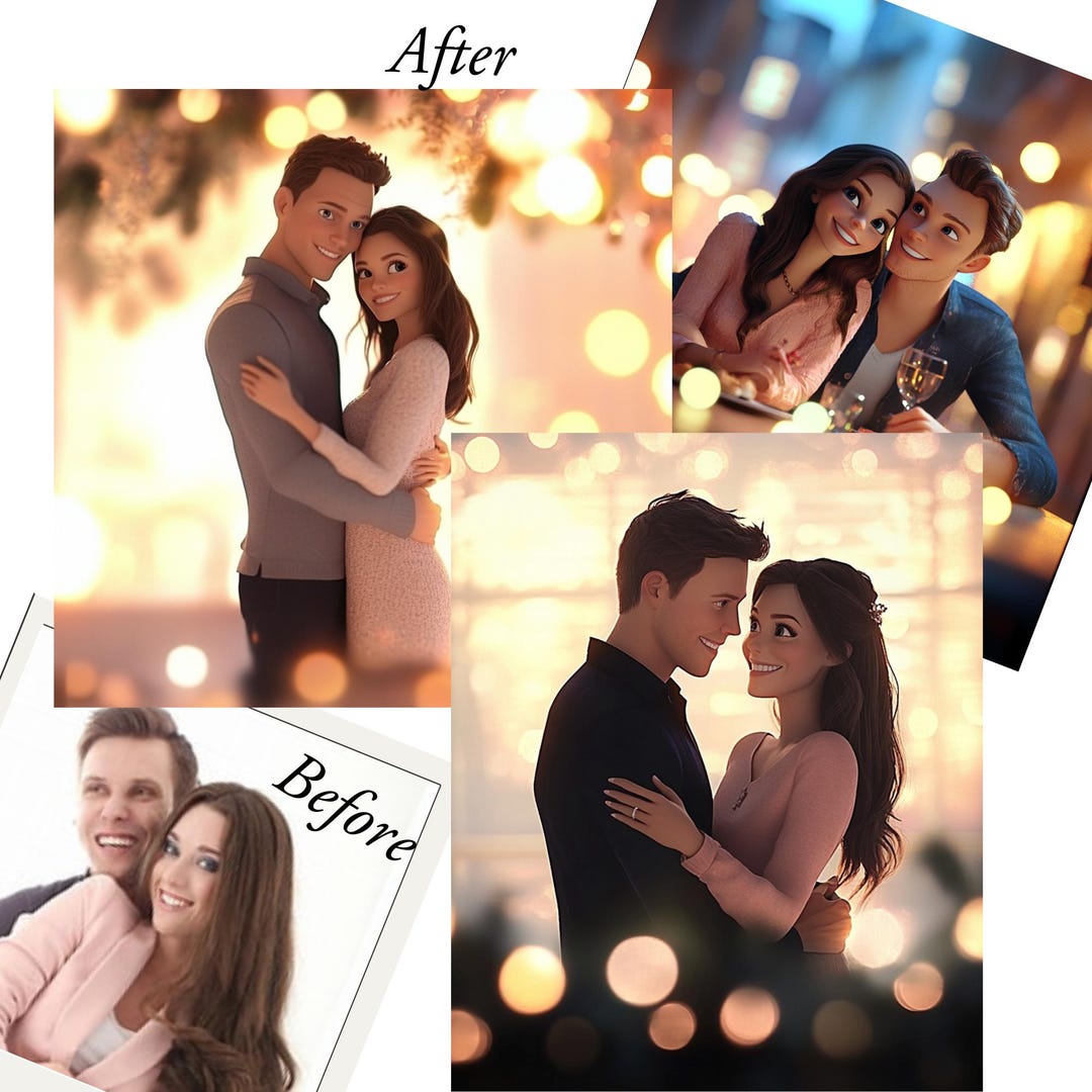 Pixar-style Custom Portrait – Fun 3D Cartoon Art Transforming Photos - Etsy