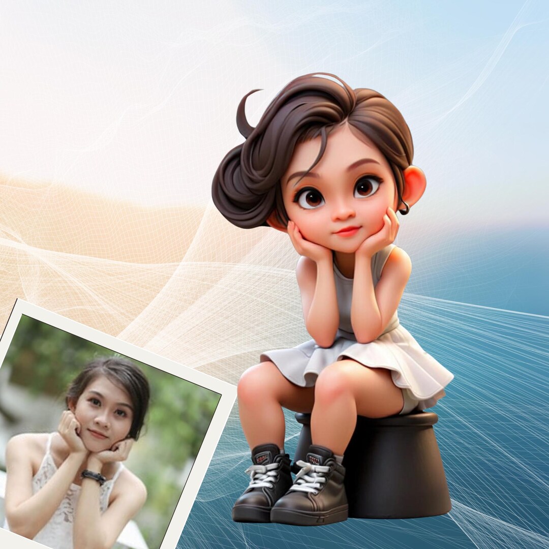Individual Portraits, Mini Figure, Cartoon Character, Background ...