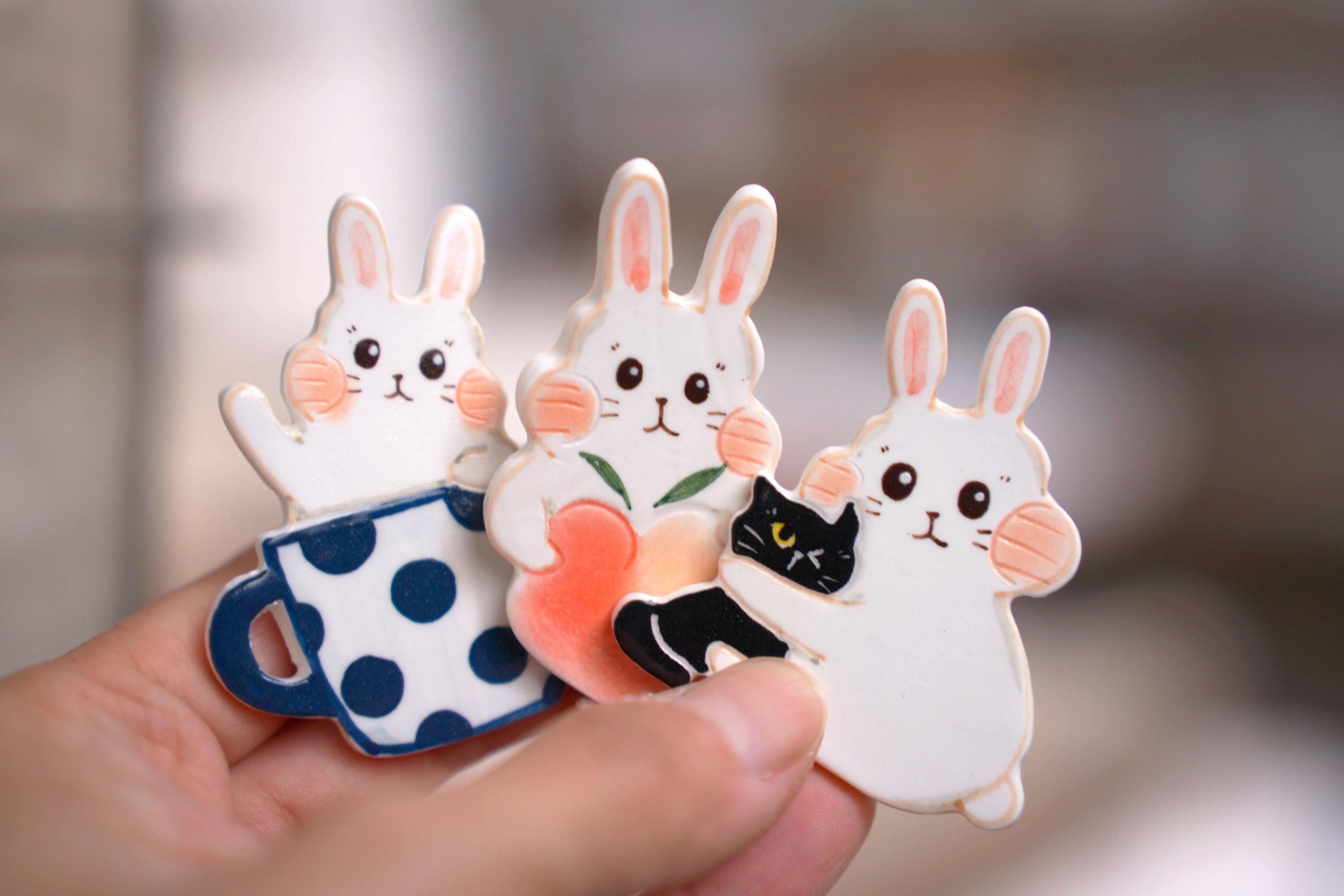 Hand-painted Ceramic Fridge Magnet - Etsy