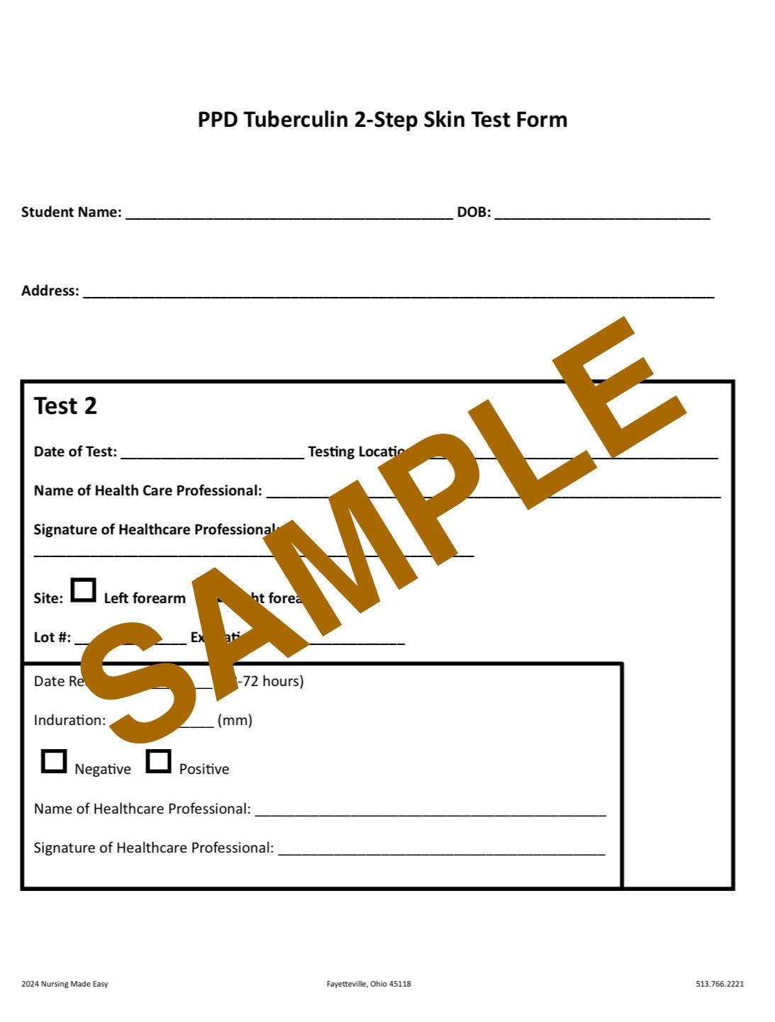 TB 2-step Documentation Form - Etsy