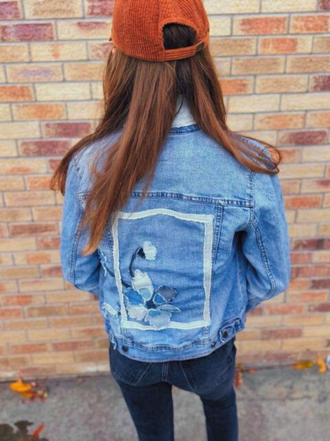 Jean Jacket, Denim Jacket, Upcycled Denim Jean Jacket, Applique ...