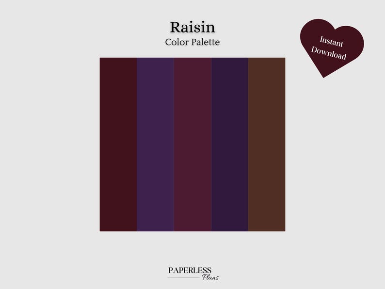 Raisin Color Palette | Trendy Color Schemes for Websites, Branding, and ...