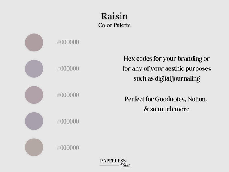 Raisin Color Palette | Trendy Color Schemes for Websites, Branding, and ...