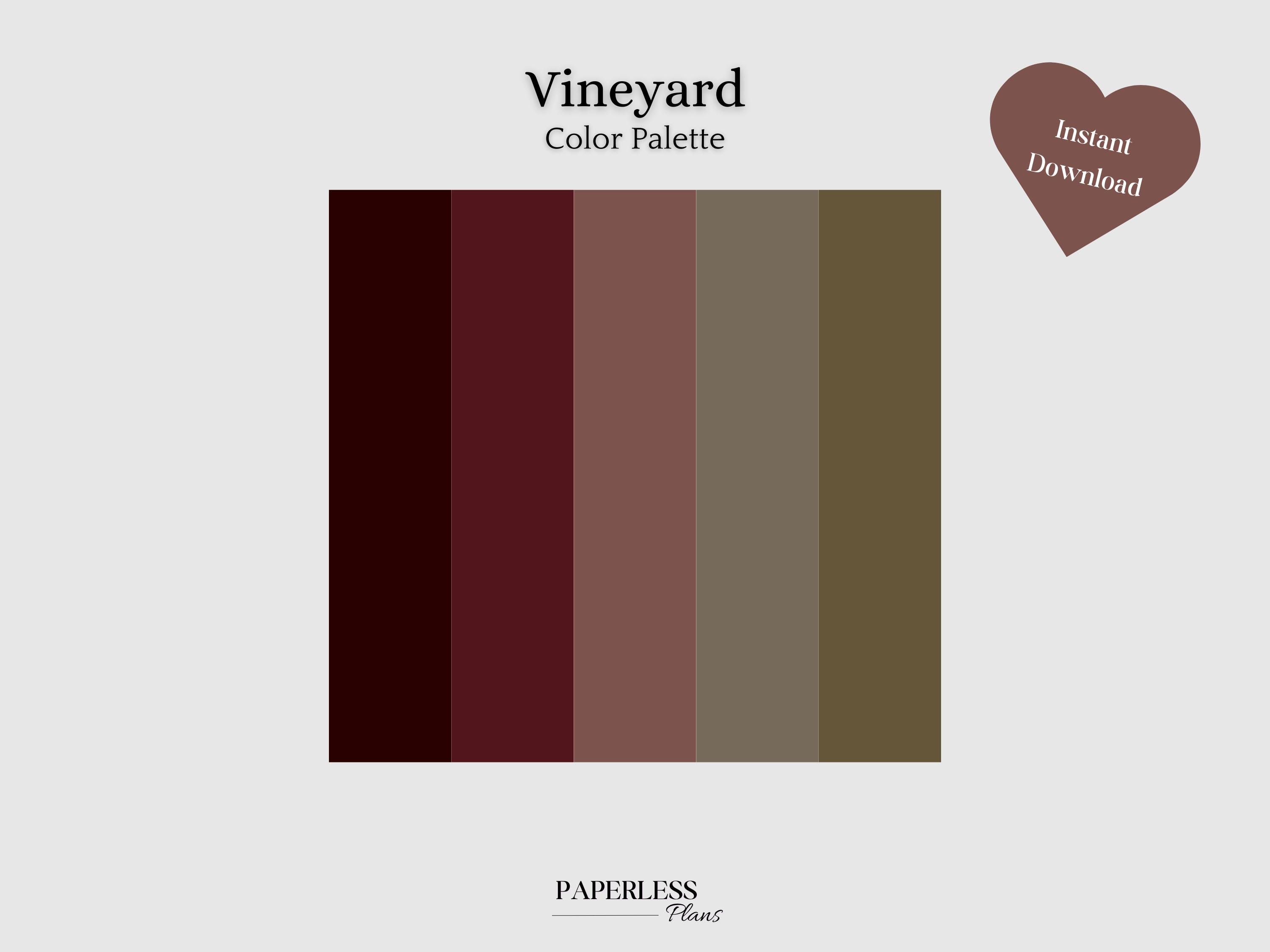 Vineyard Color Palette | Trendy Color Schemes for Websites, Branding ...