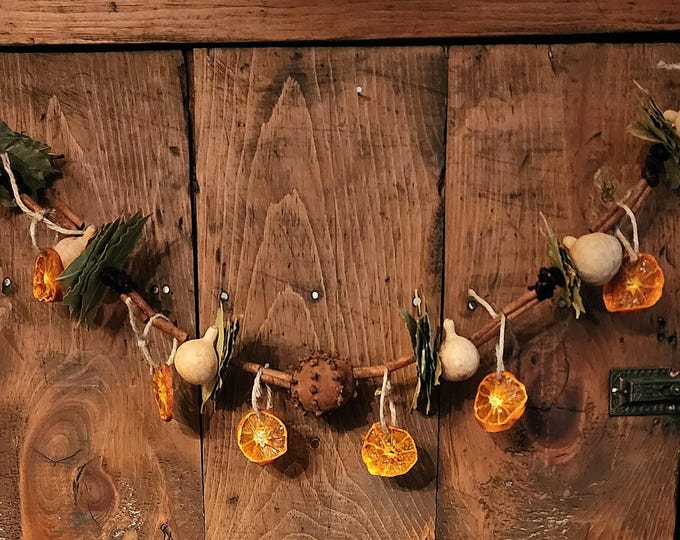 Dried Orange Garland, Christmas Garlands, Mini Gords, Cinnamon Stick ...