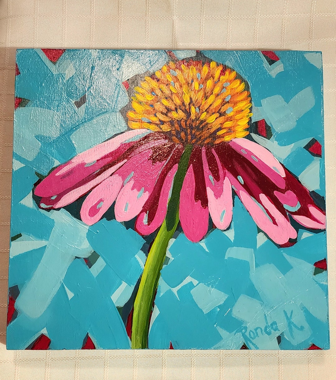 Cone Flower Painting, Flower Painting, Original Acrylic Painting ...
