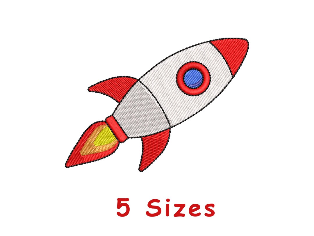 Space Shuttle Machine Embroidery Design File 5 Sizes, Space Rocket ...