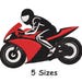 Biker Embroidery Design: Motorcycle Machine Embroidery File (instant ...