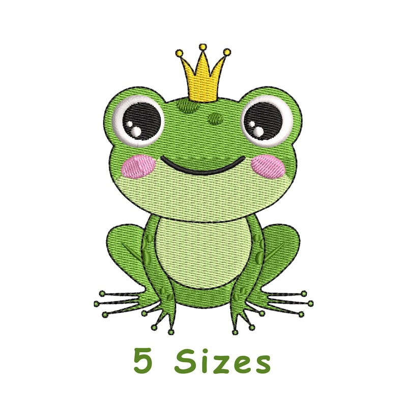 Frog Embroidery Designs - Etsy