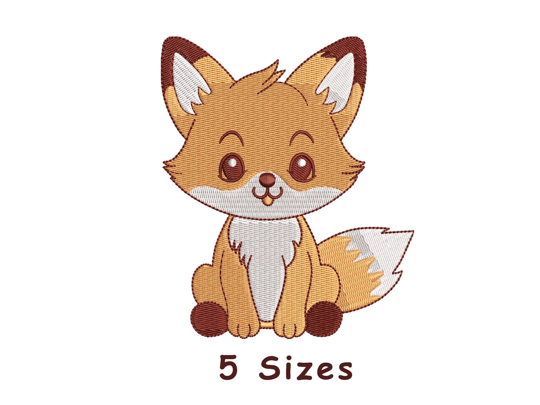 Fox Embroidery Design 5 Sizes - Red Fox Embroidery Design Machine ...