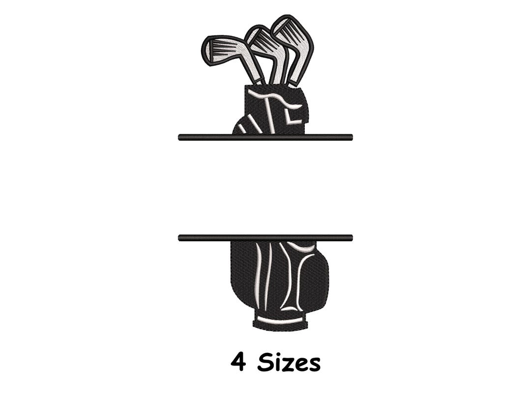 Golf Monogram Embroidery Design 4 Sizes - Golfer Machine Embroidery ...