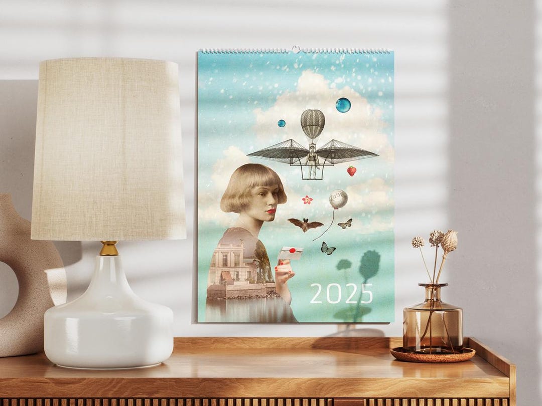 2025 Gallery Calendar, Monthly Calendar, Art Calendar, 12 Month Hanging ...