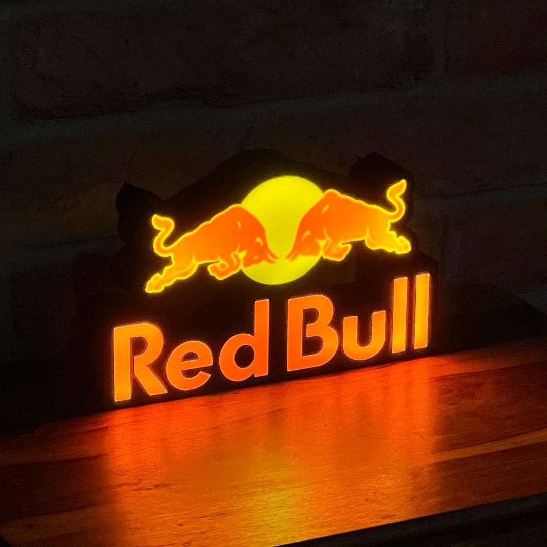 Led Lamp Red Bull - Etsy