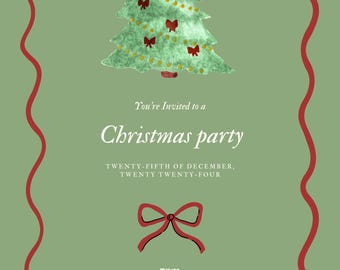 Custom Christmas Party Invitation Design - Etsy