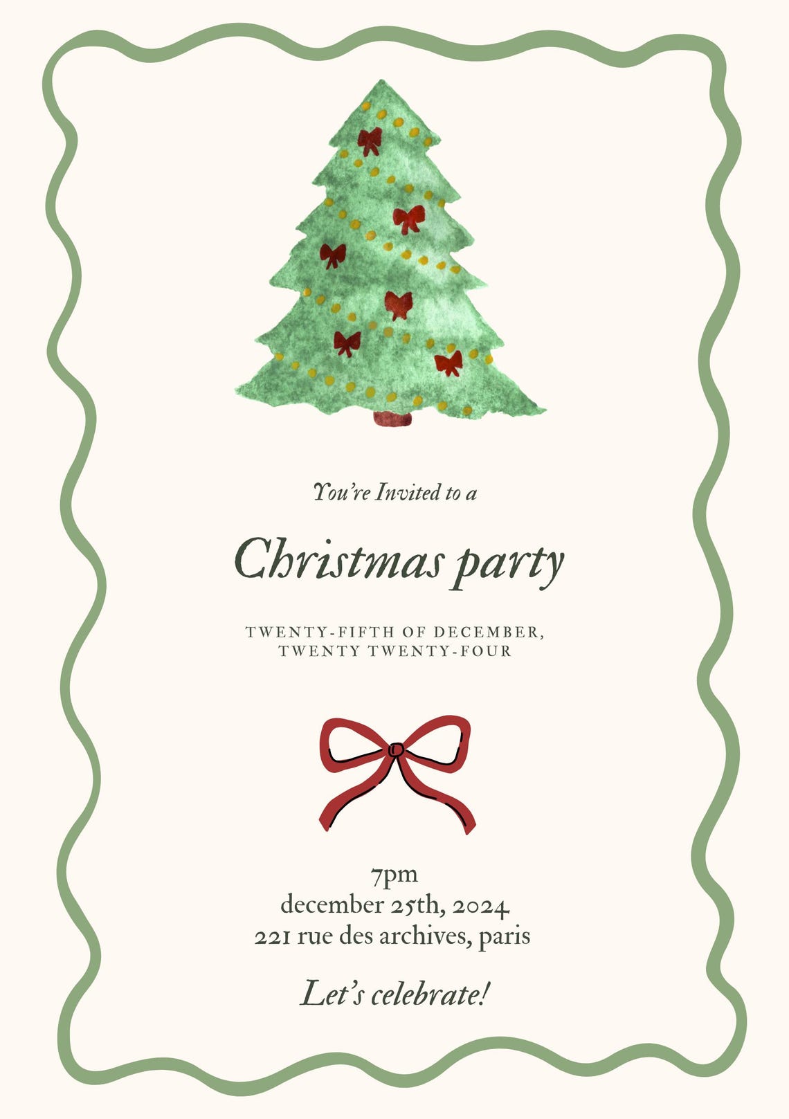 Custom Christmas Party Invitation Design - Etsy