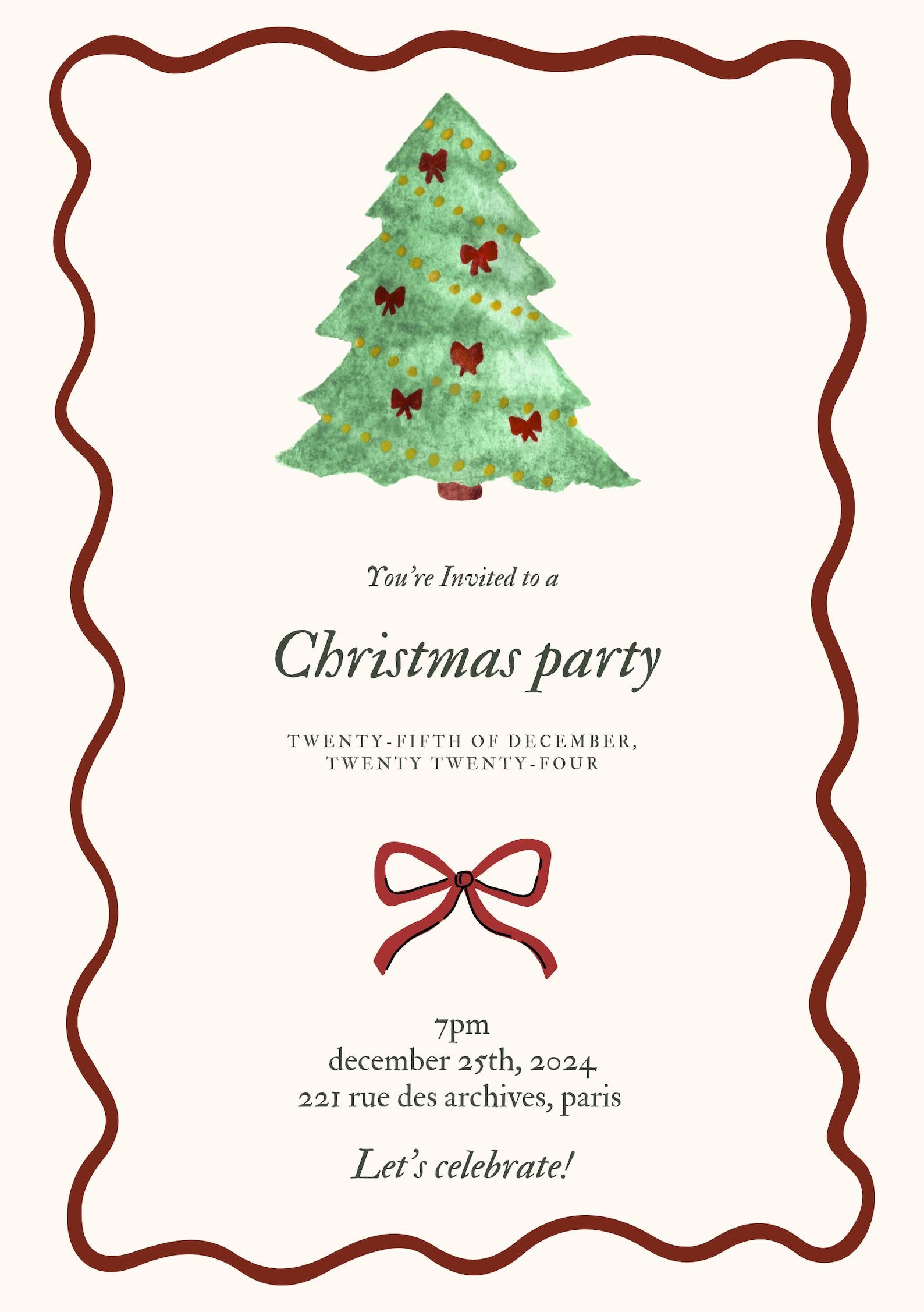 Custom Christmas Party Invitation Design - Etsy