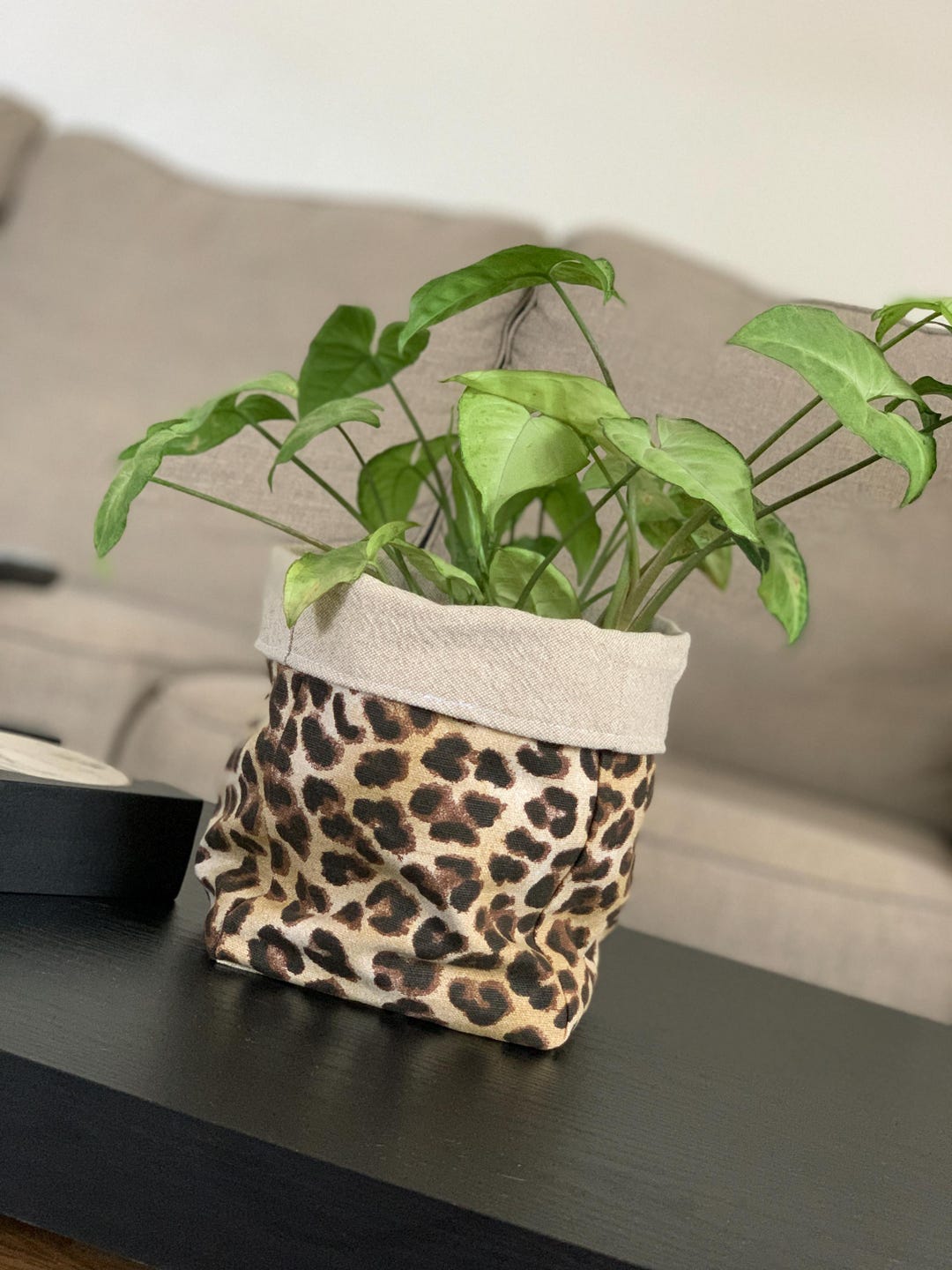 Fabric Planter Pot / Cheetah - Etsy