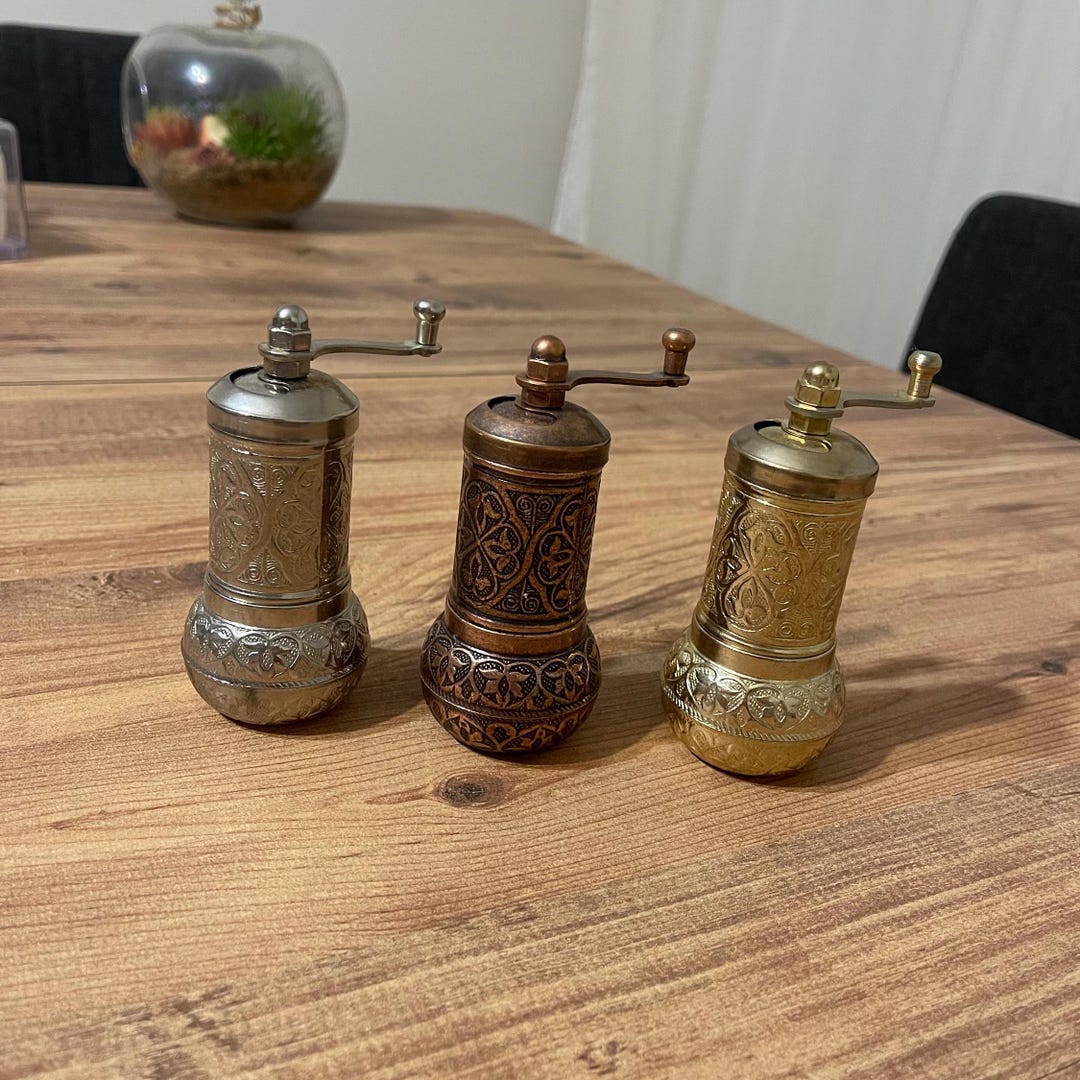 Authentic Handmade Copper Coffee Grinders - 3 Color Options - Timeless ...