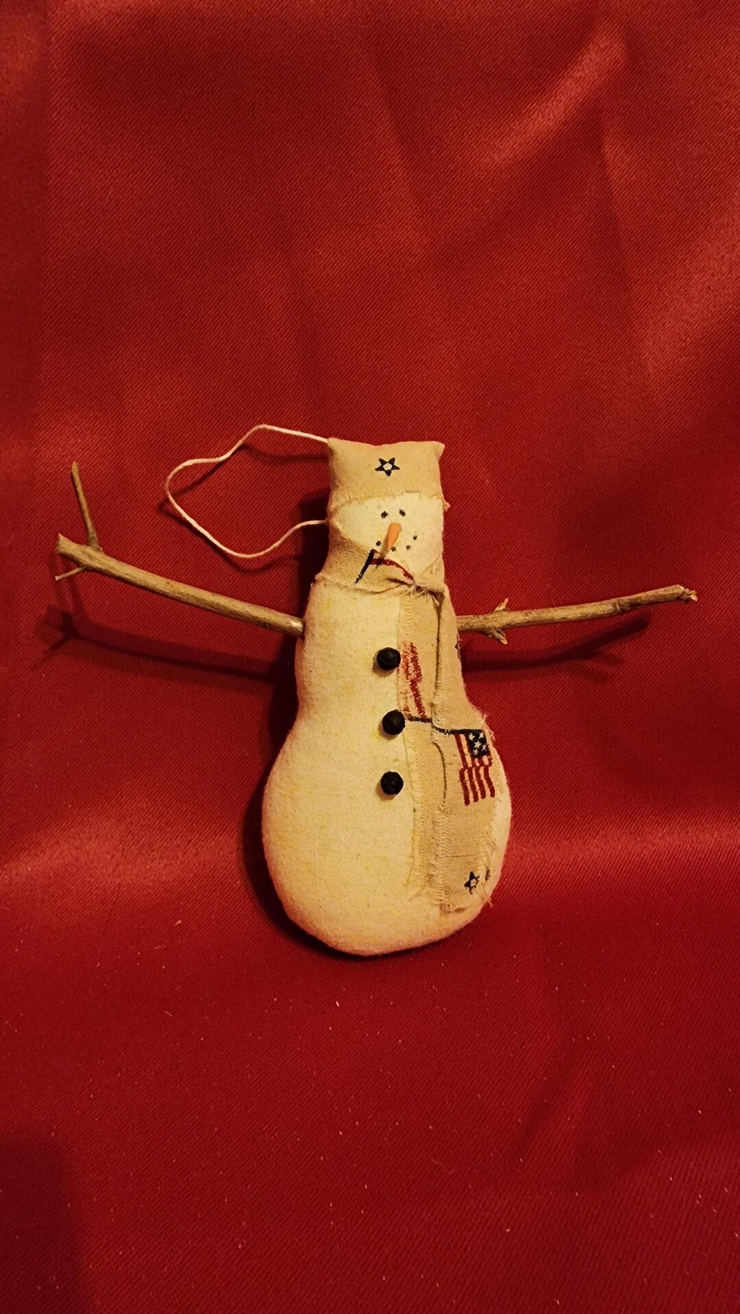 Hand Crafted Vintage 90s American Veteran Snowman Christmas Ornament - Etsy