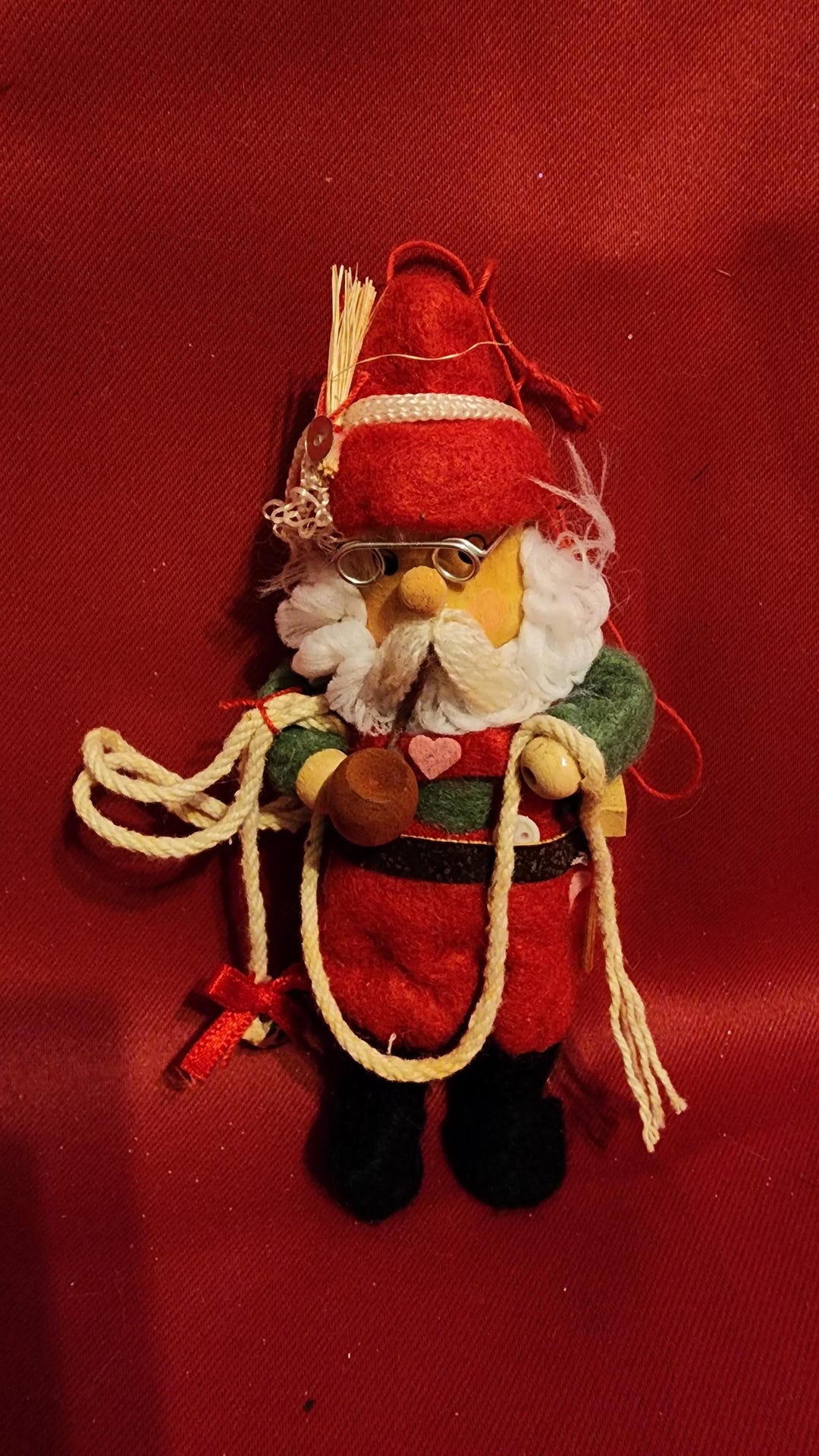 Santa Claus With Pipe and Rope- Vintage 90s Kurt Adler Christmas ...