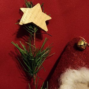 Triangle Santa Claus With Star and Tree - Cute Vintage 90s Christmas ...