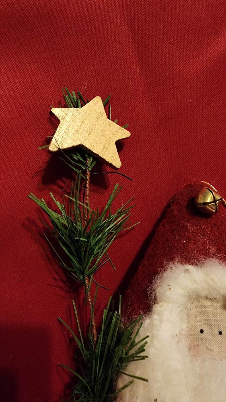 Triangle Santa Claus With Star and Tree - Cute Vintage 90s Christmas ...