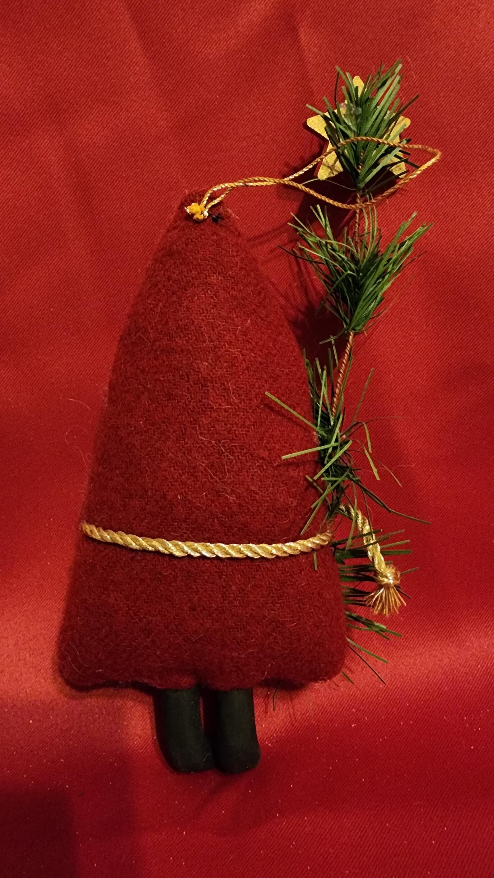 Triangle Santa Claus With Star and Tree - Cute Vintage 90s Christmas ...