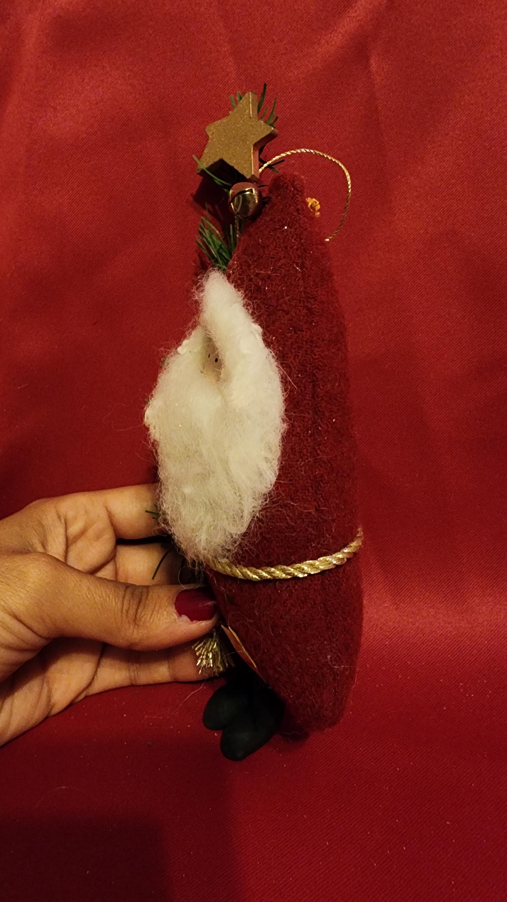 Triangle Santa Claus With Star and Tree - Cute Vintage 90s Christmas ...
