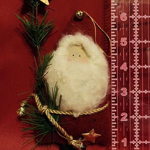 Triangle Santa Claus With Star and Tree - Cute Vintage 90s Christmas ...