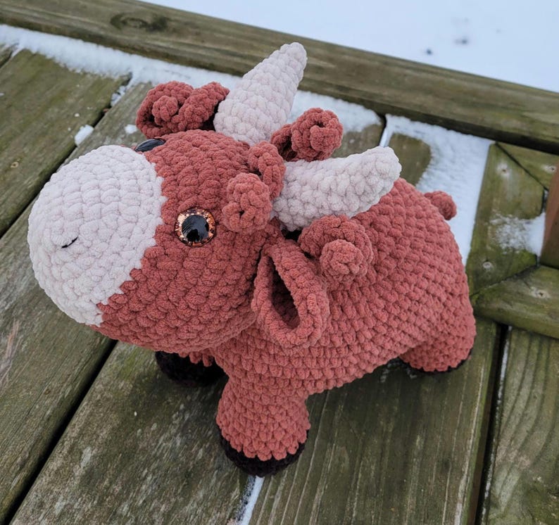 Crochet Highland Cow Plush, Highland Cow Stuufed Animal Highland Cow ...