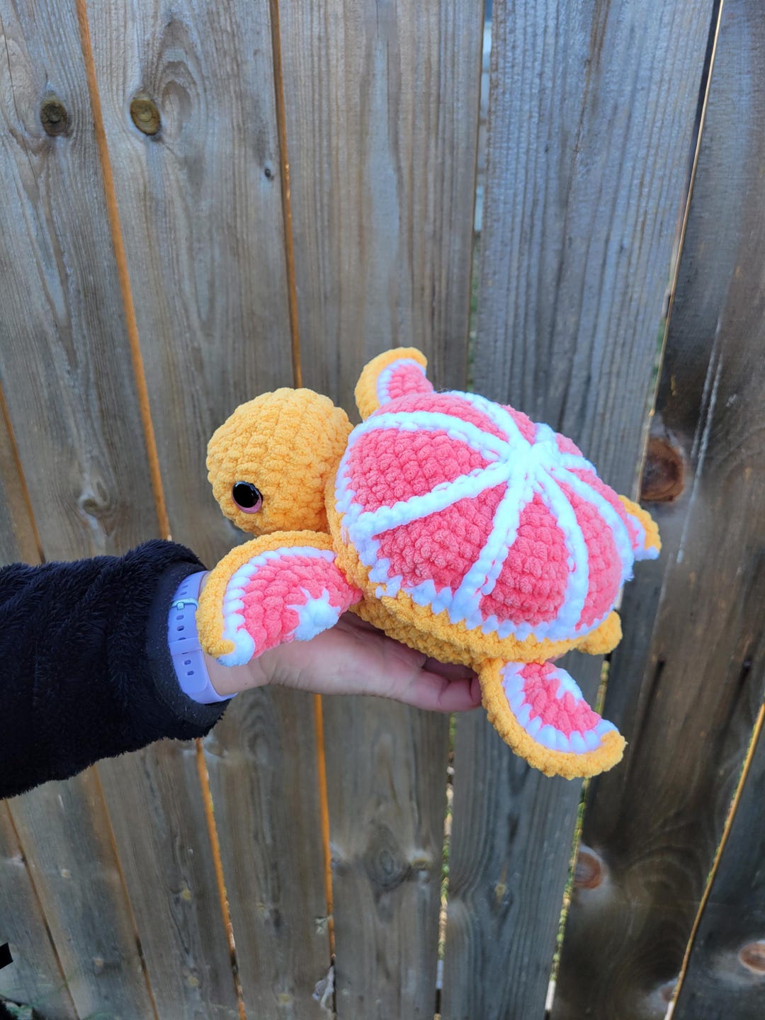 Crochet Turtle Plushie, Handmade Stuffed Animal Toy - Etsy