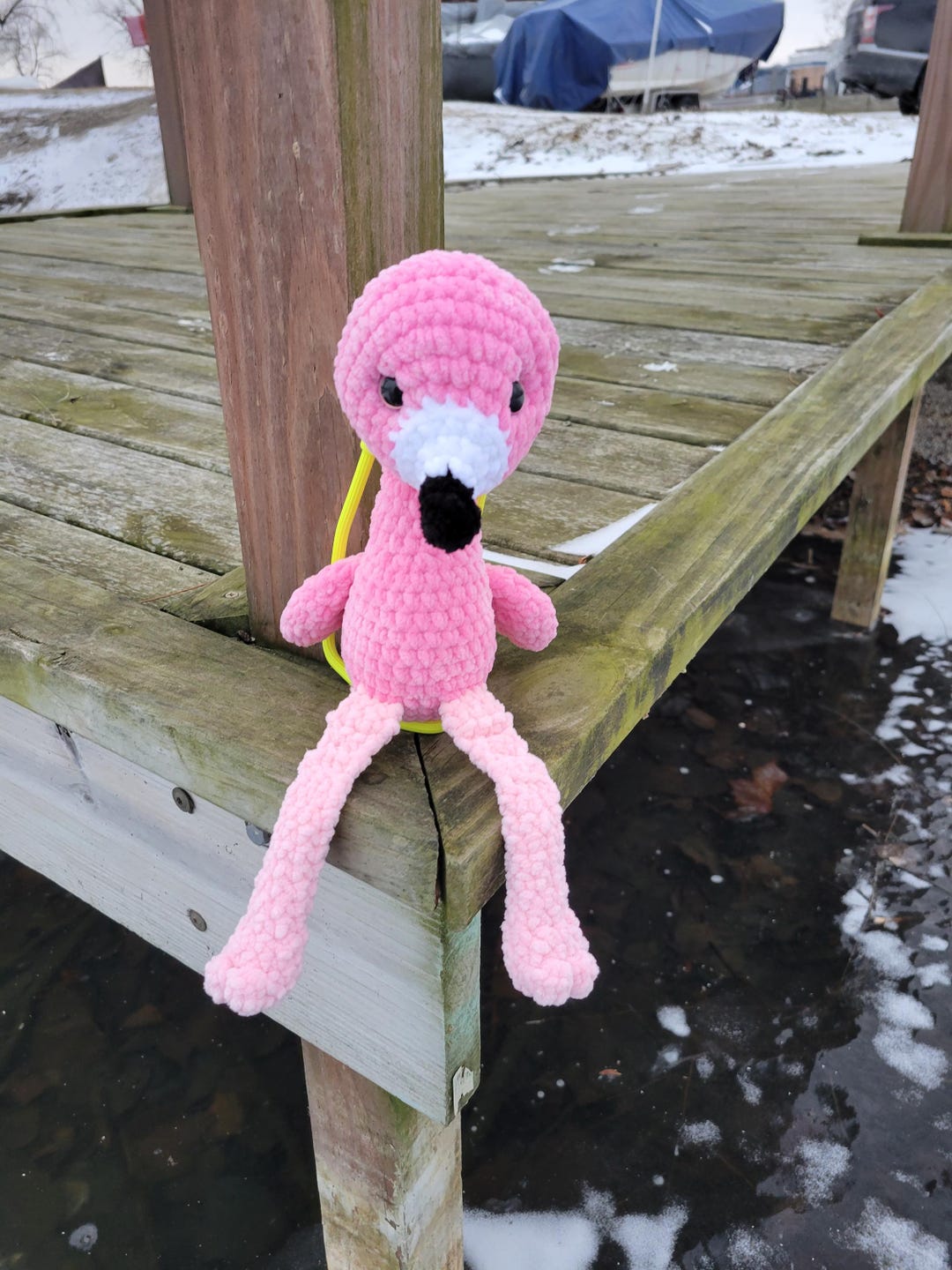 Crochet Pink Flamingo Crochet Flamingo Pink Stuffy Flamingo Plushy ...