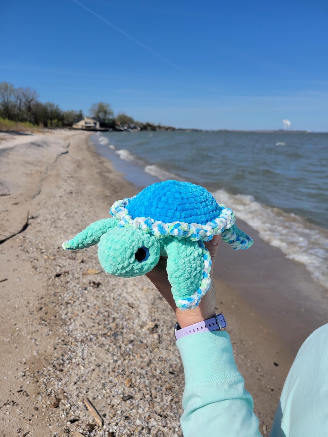 Crochet Turtle Crochet Blue Turtle Crochet Green Turtle Stuffed Animal ...